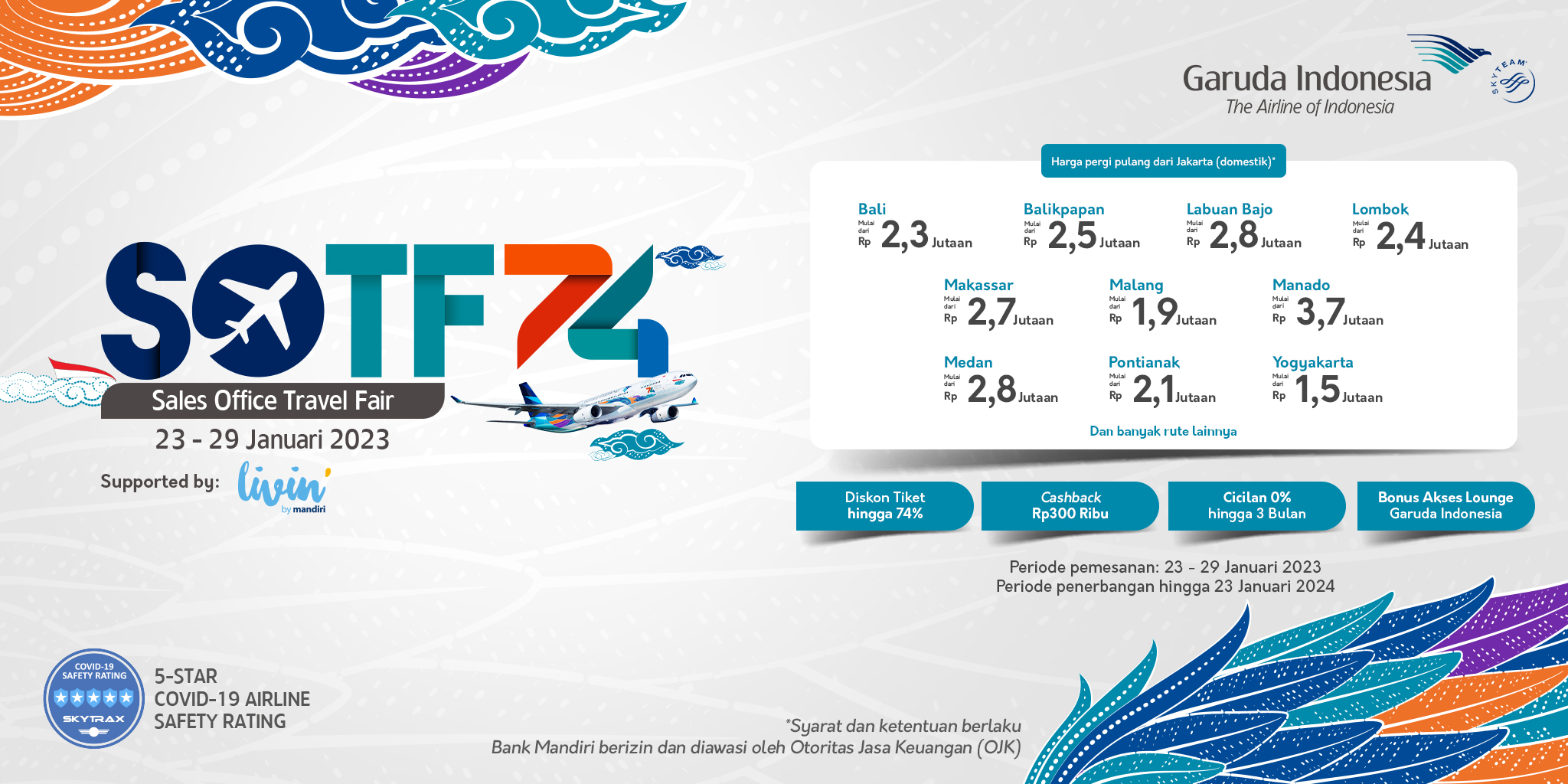 HUT GARUDA INDONESIA KE-74, TIKET GARUDA DISKON 74 PERSEN - Info ...